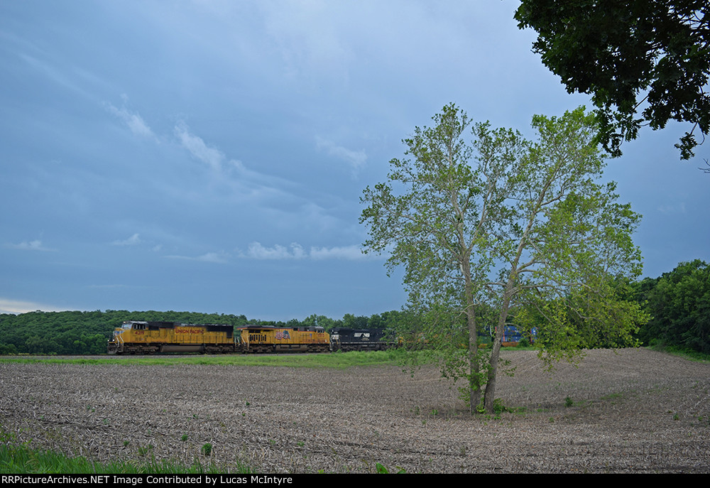 UP 4219 eastbound UP intermodal train